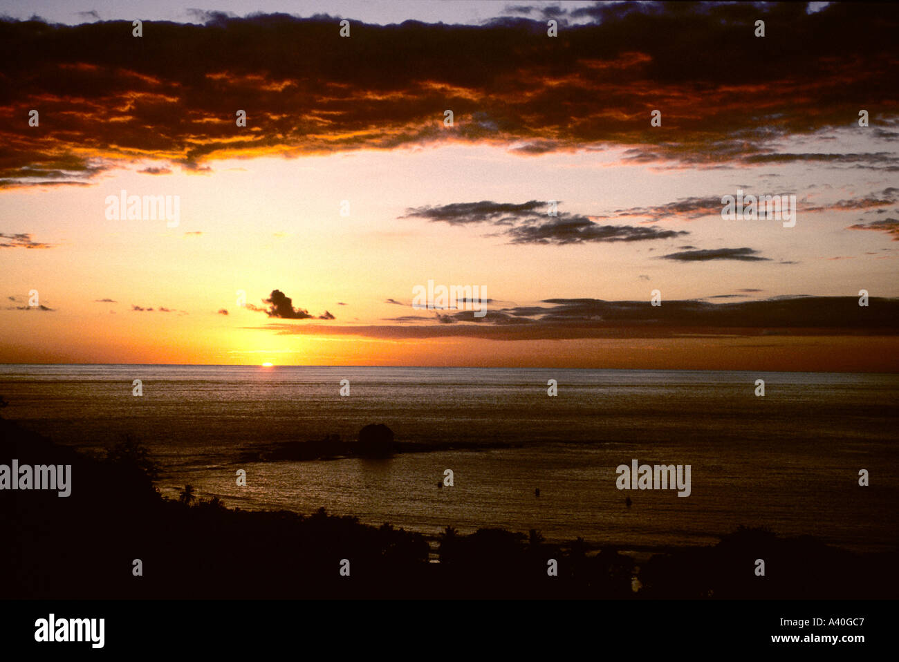 Sunset Dominicalito Costa Rica Stock Photo - Alamy