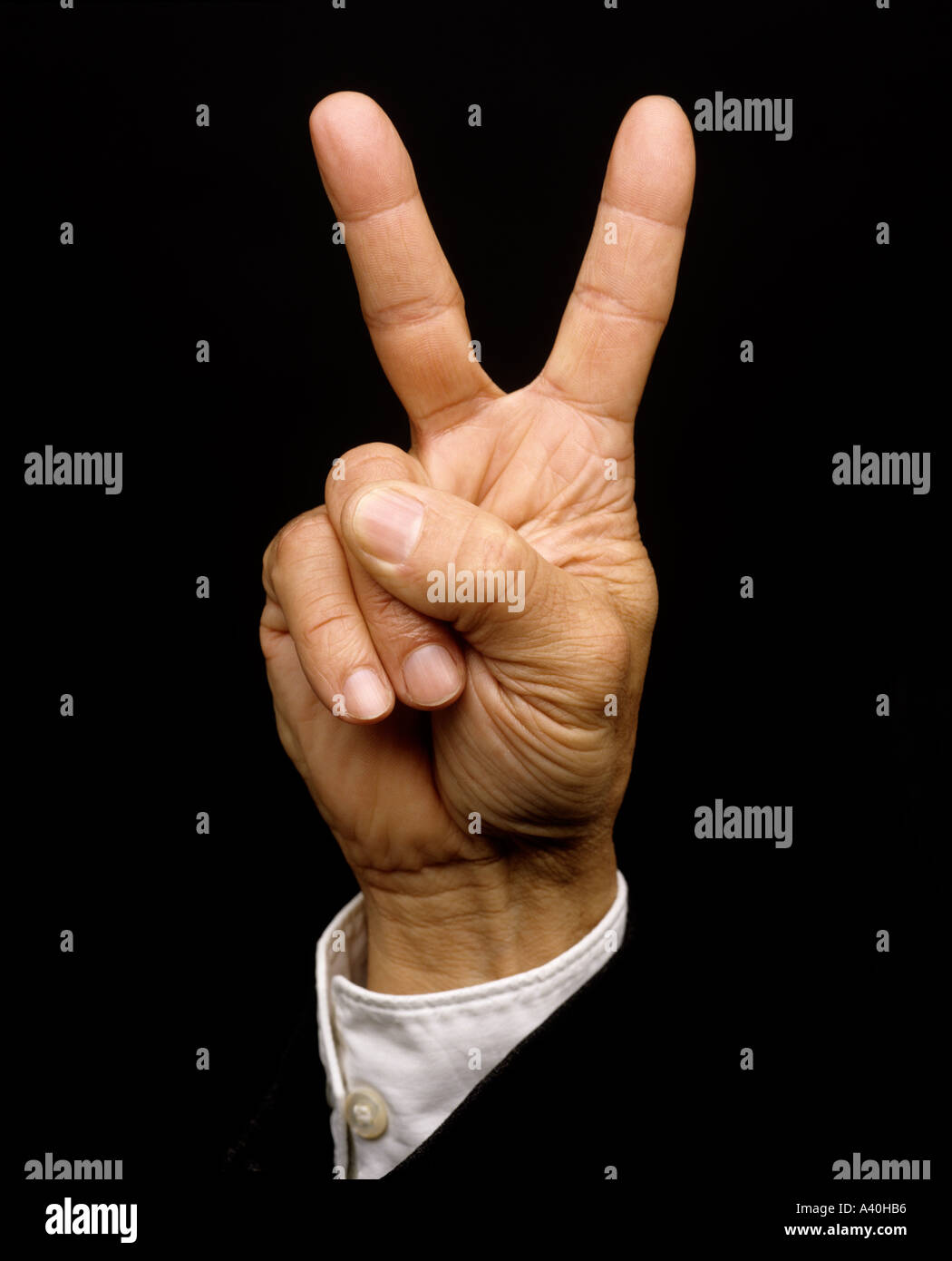 Victory sign inside hi-res stock photography and images - Alamy