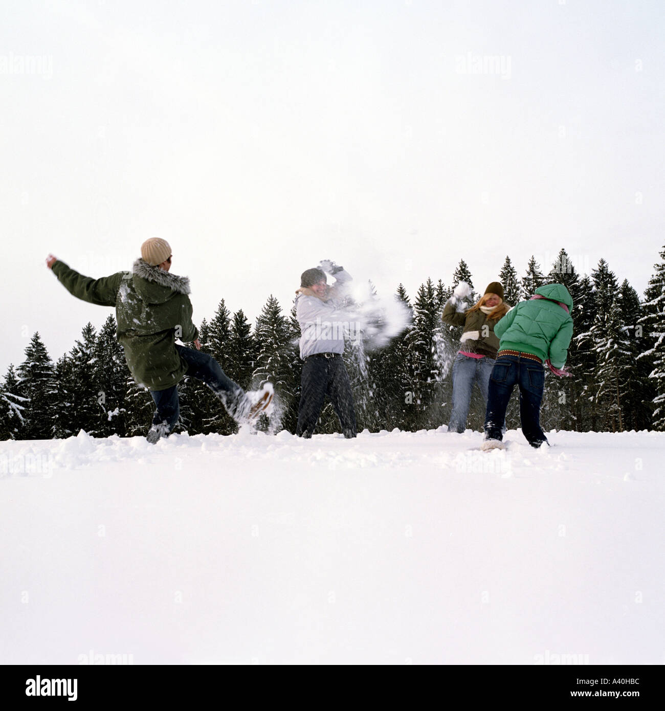 Snowballs fighting hi-res stock photography and images - Alamy