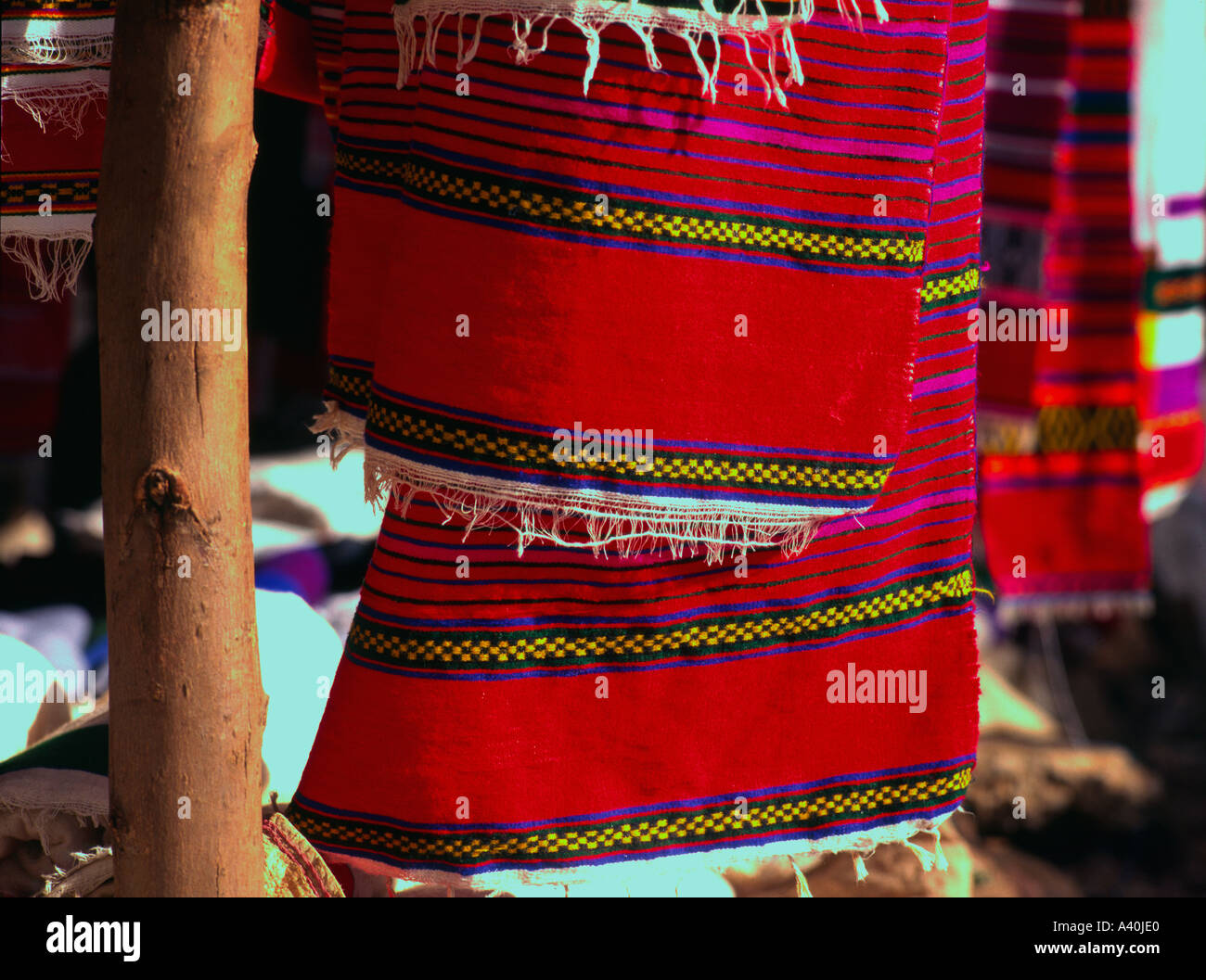 Ethiopia Bahar Dar close up of colourful traditional cloth Stock Photo ...