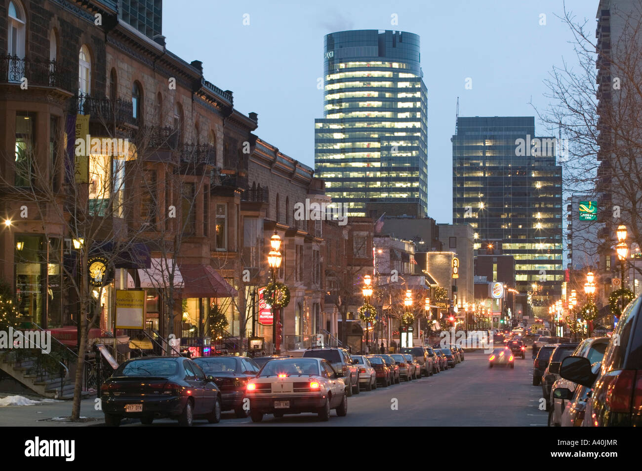 Crescent Street Montreal Quebec Canada Stock Photo - Alamy