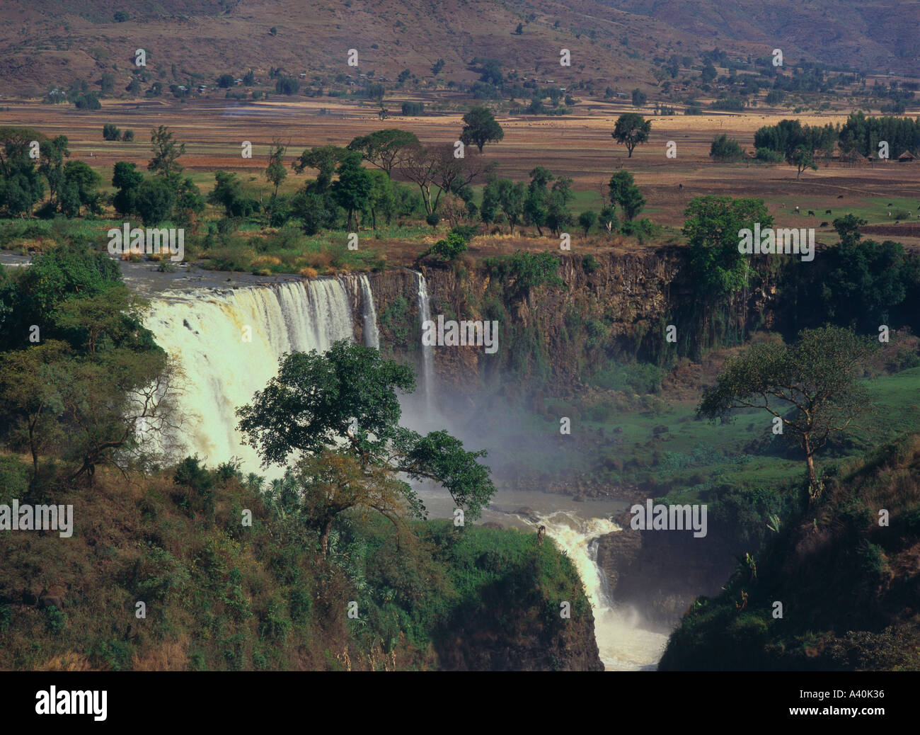 Ethiopia Lake Tana region Tisissat Blue Nile falls view with ...