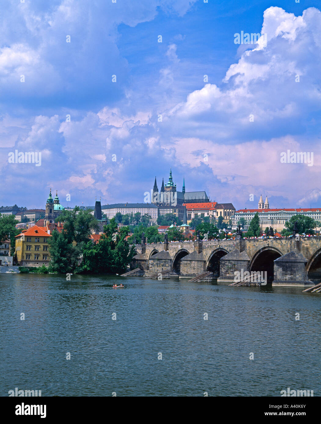 River Vlatva Charles Bridge Prague Czech Republic Stock Photo - Alamy