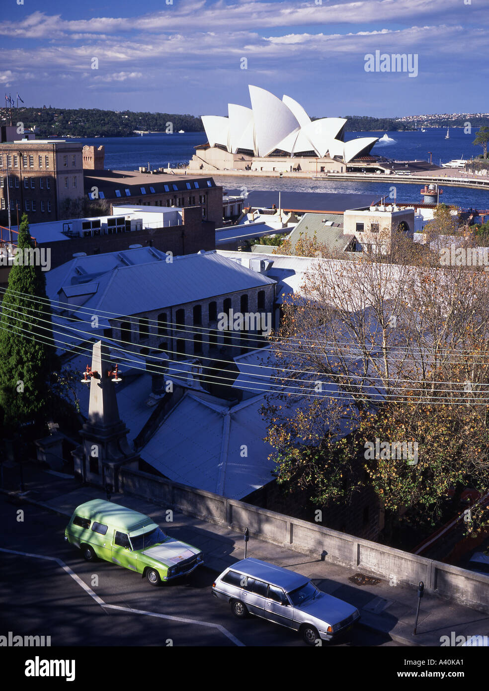 View to the Opera House from Rocks District Sydney Stock Photo - Alamy