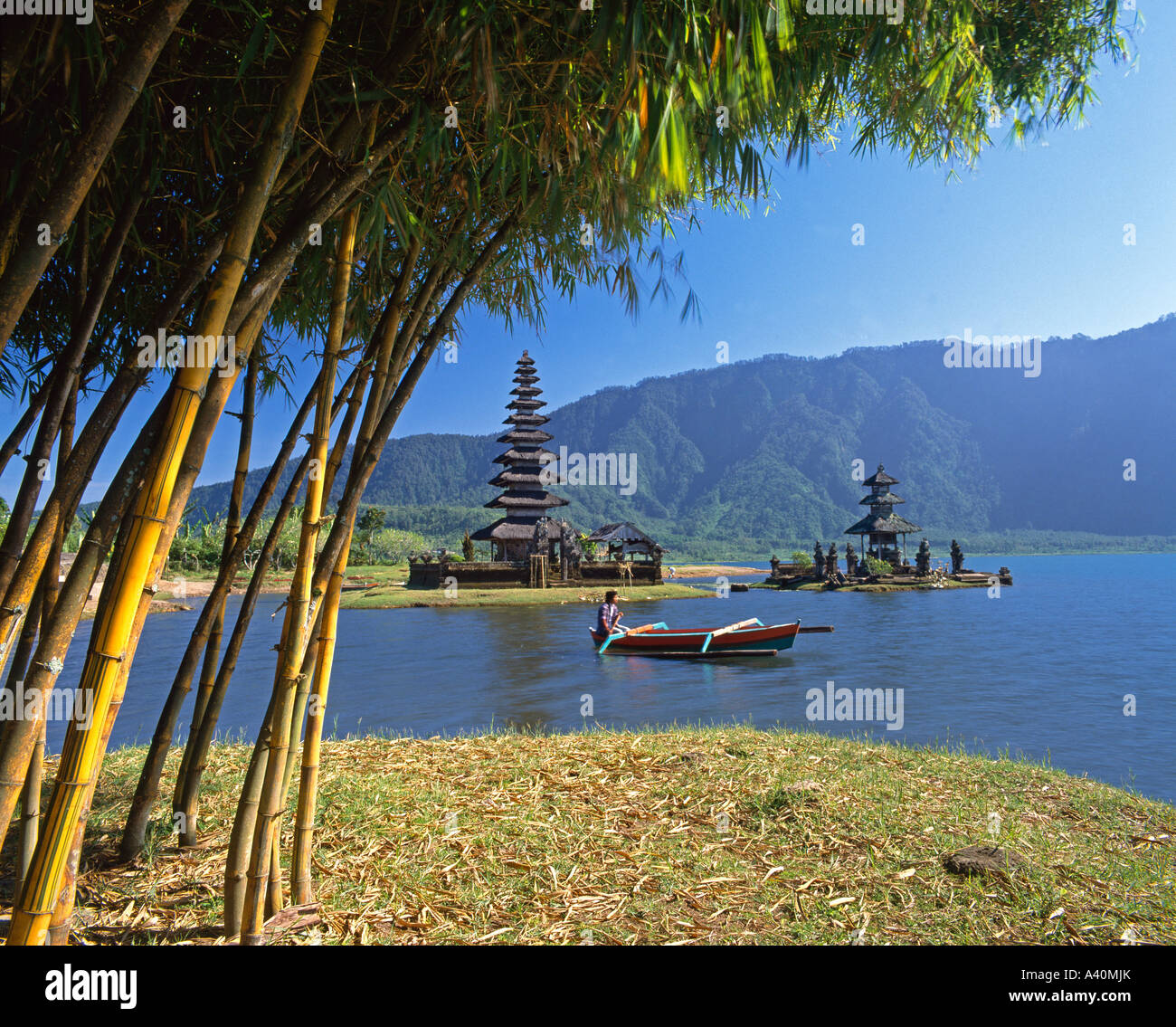 Ulu Danu Temple Lake Bratan Bali Indonesia Stock Photo - Alamy