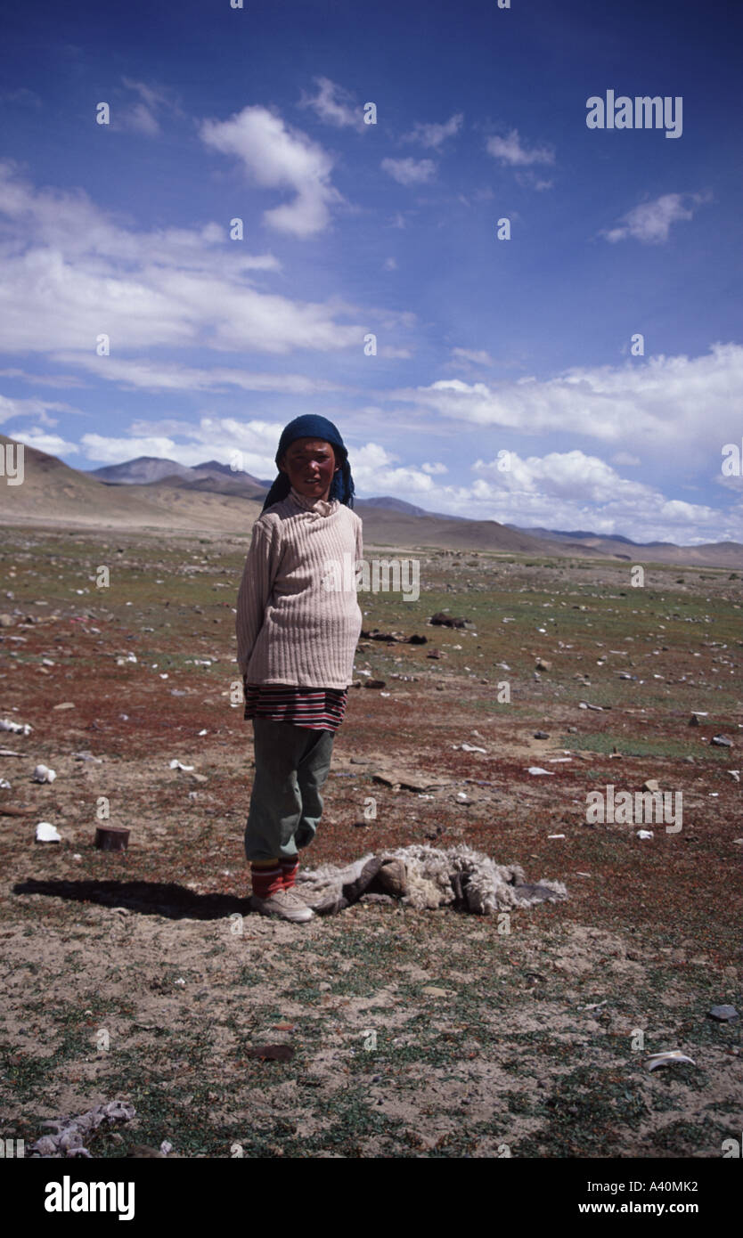 Tibetan nomad, Tibetan Plateau, Western Tibet, Asia Stock Photo - Alamy