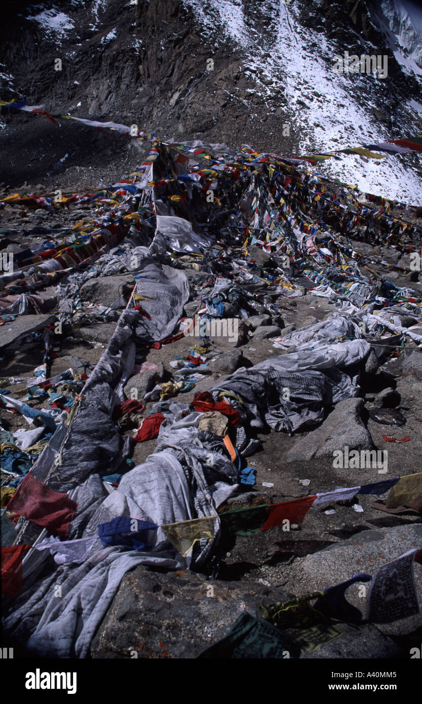 Prayer flags, Mount Kailash, Western Tibet, Asia Stock Photo - Alamy