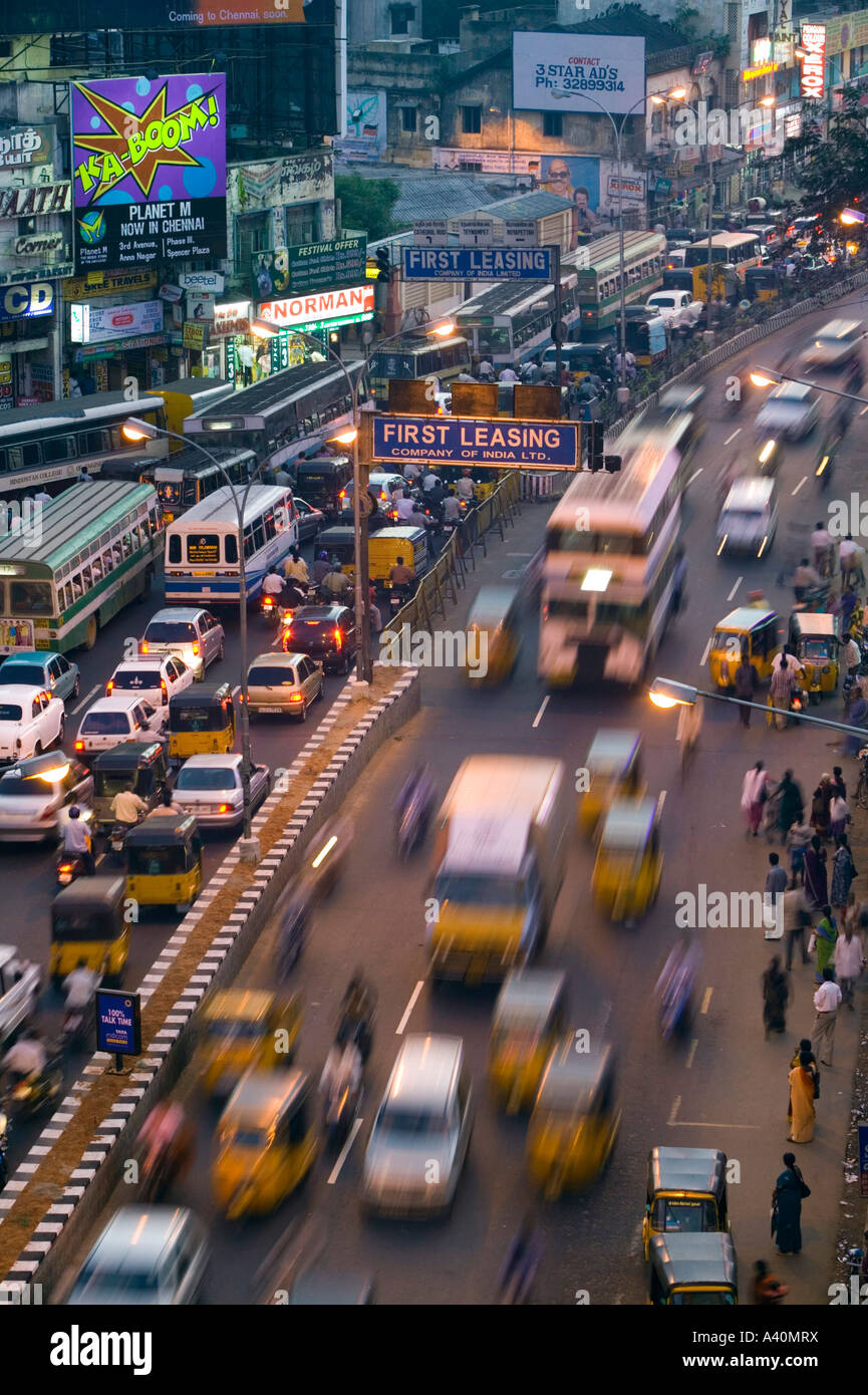 Anna Salai Road Chennai Madras Tamil Nadu India Stock Photo - Alamy