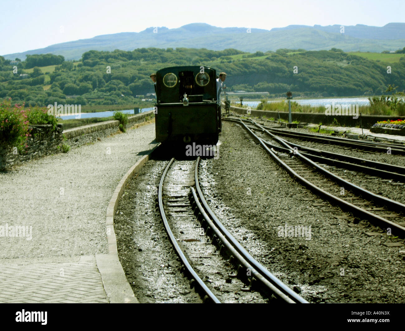 train arriving at the station Stock Photo - Alamy