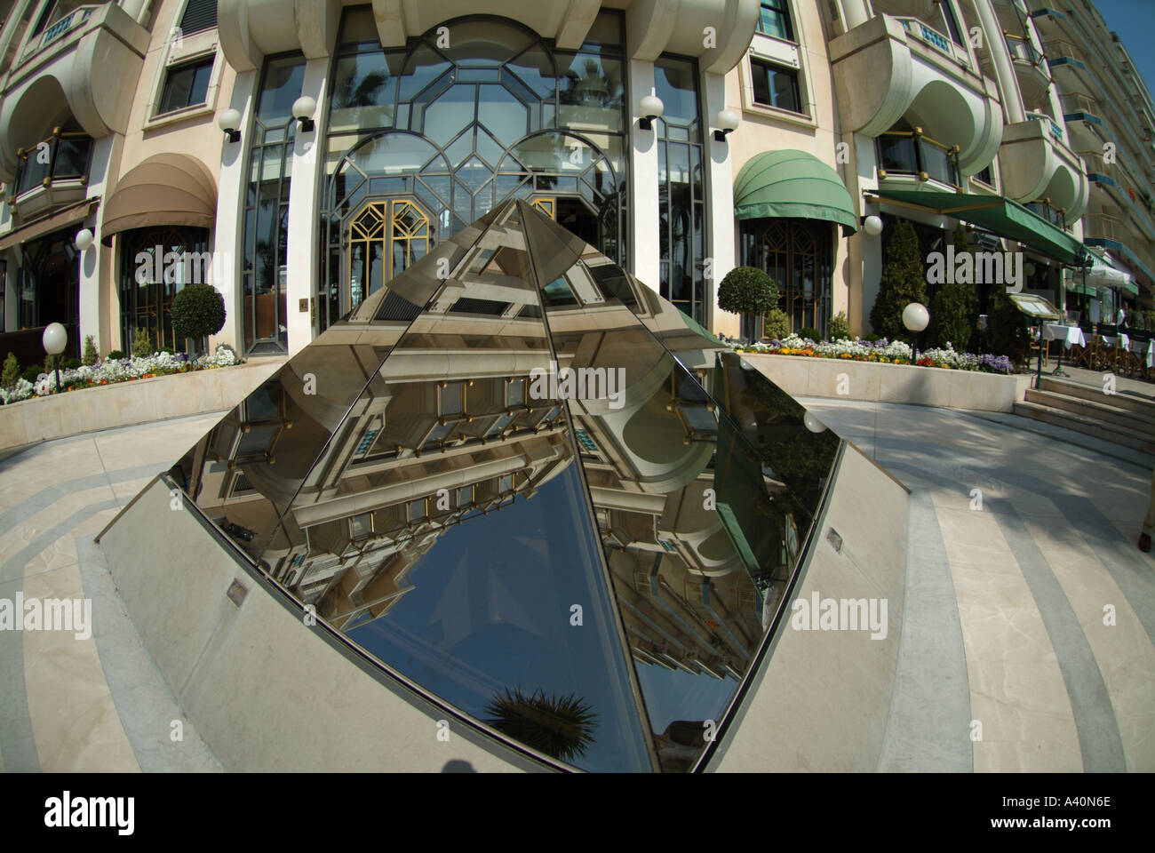 cannes pyramid glass design Stock Photo - Alamy