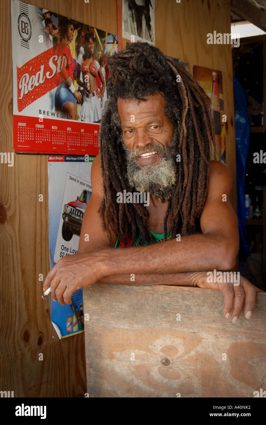 Rastafarian Negril Jamaica Stock Photo - Alamy