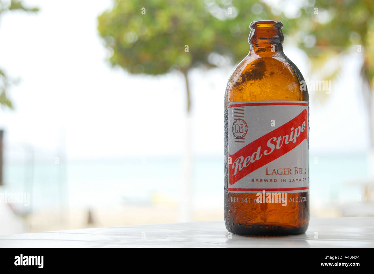 Red Stripe beer Negril Jamaica The main beer in Jamaica Stock Photo - Alamy