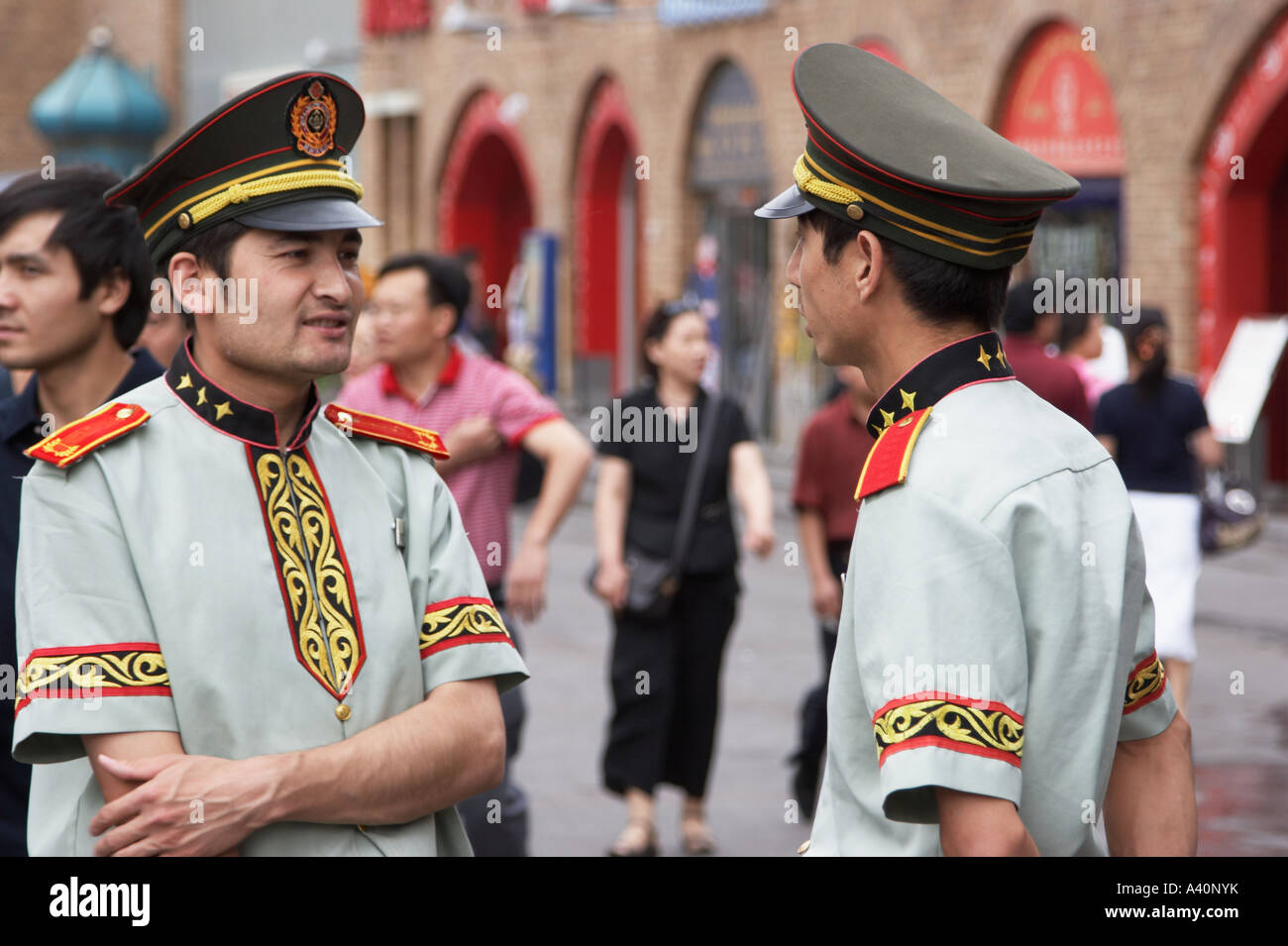 Two Guards Talking Stock Photo - Alamy