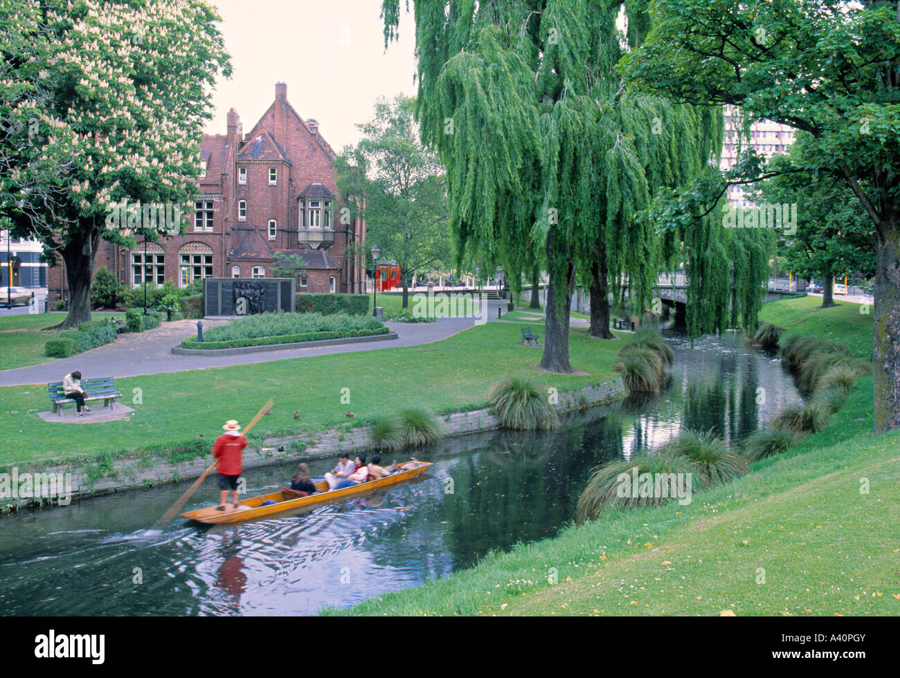 River Avon Hagley Park Christchurch New Zealand Stock Photo - Alamy