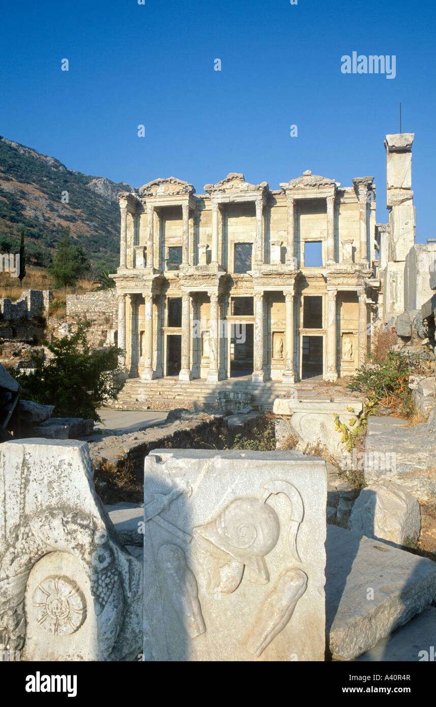 Library of Celsus Ephesus Turkey Stock Photo - Alamy
