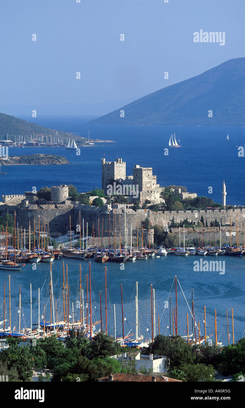 Castle of St Peter Bodrum Aegean Coast Turkey Stock Photo - Alamy