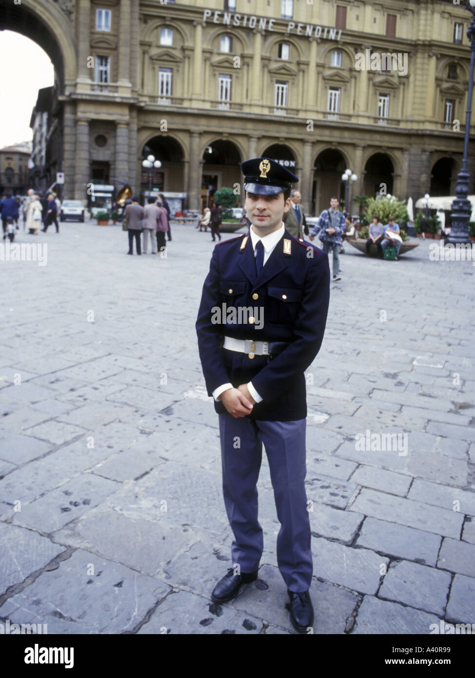 Italian Police Officer on duty in Florence Stock Photo, Royalty Free ...