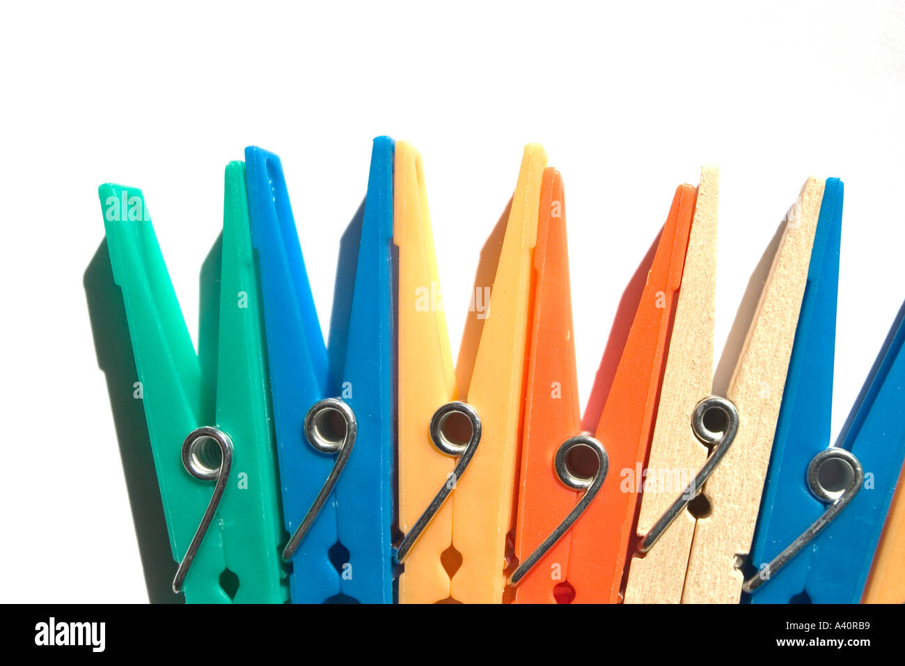 Colored pegs Stock Photo - Alamy