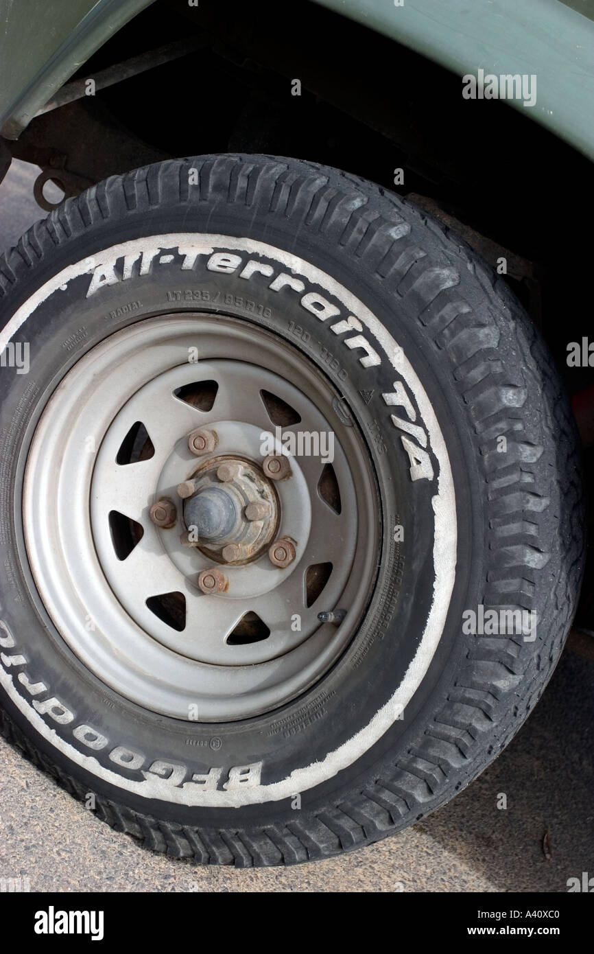 Big wheel of 4x4 car details Stock Photo - Alamy