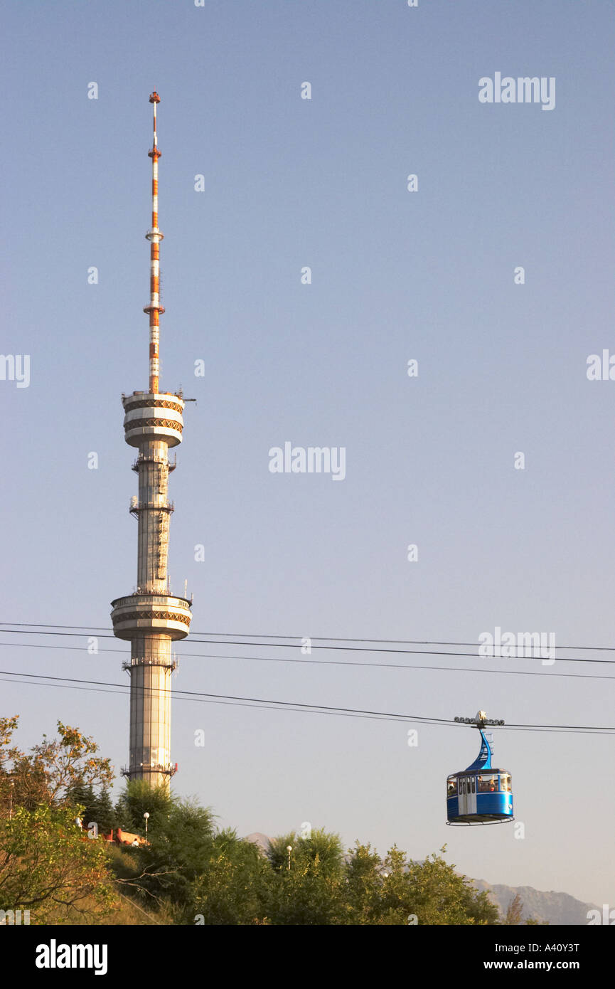 Cable Car With TV Transmitter Centre Stock Photo - Alamy
