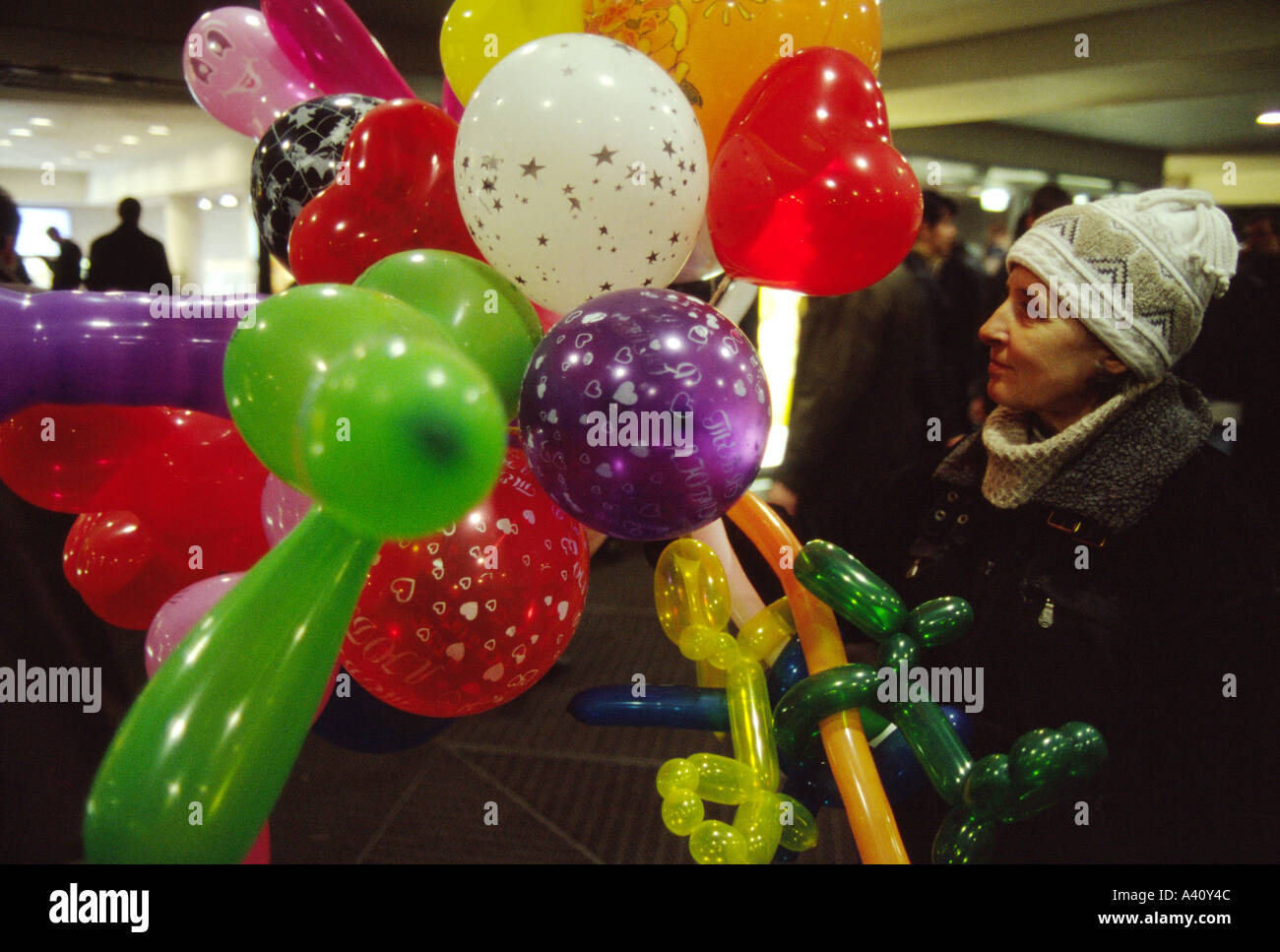 A balloon vendor in an underpass in Kiev Ukraine Stock Photo - Alamy