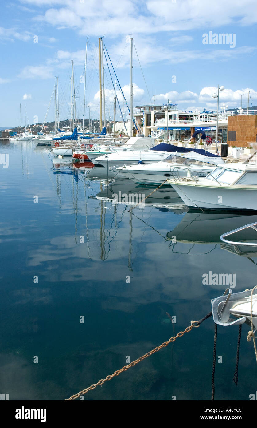 Pleasure craft in the marina St Maxine Var Provence South of France ...