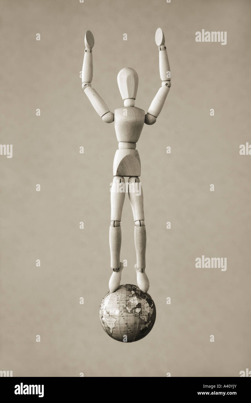 Woman floating green globe hi-res stock photography and images - Alamy