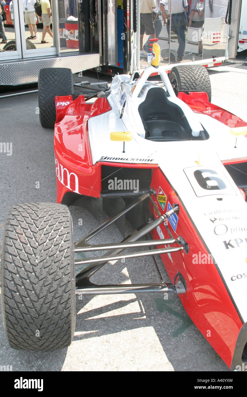 view of red raccing car Stock Photo - Alamy