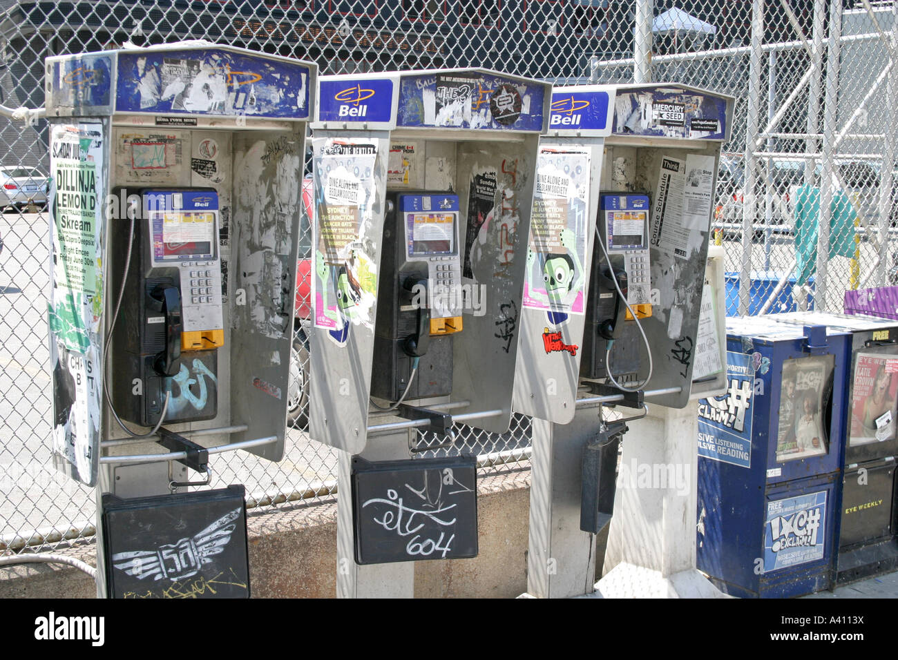 Three payphones hi-res stock photography and images - Alamy