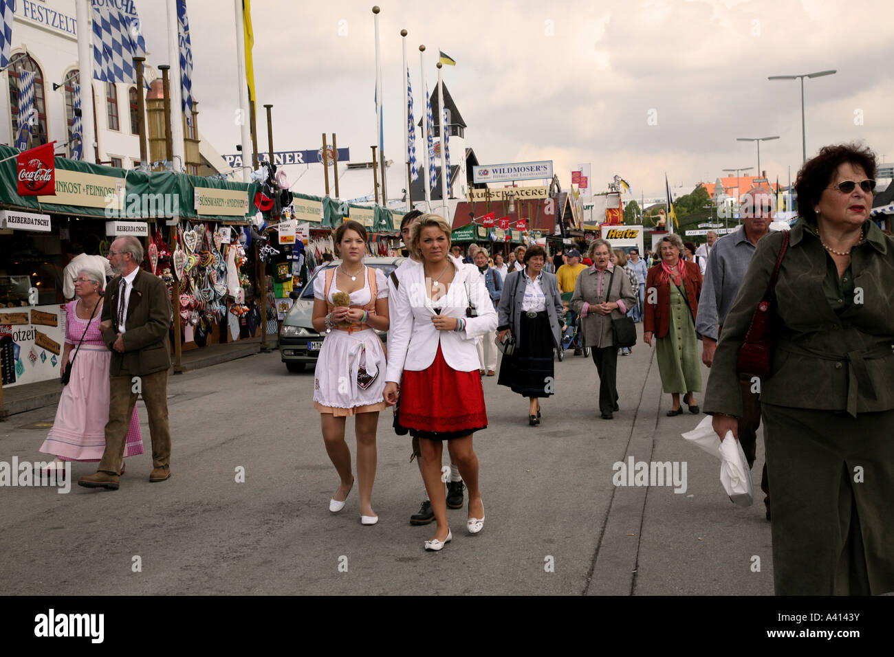 Oktoberfest Girls In Dirndls