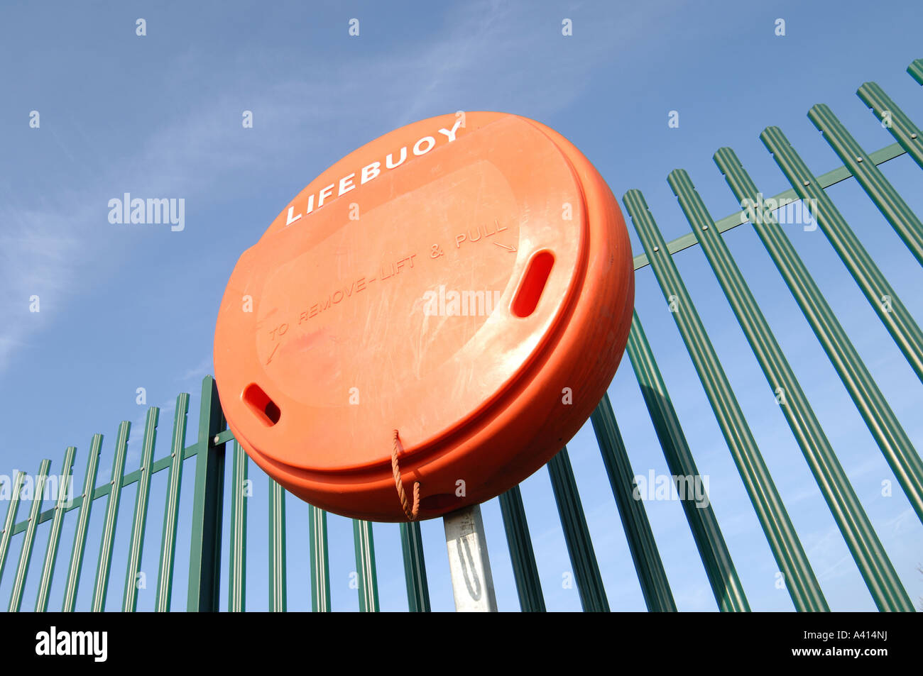 Big round lifebuoy Stock Photo - Alamy