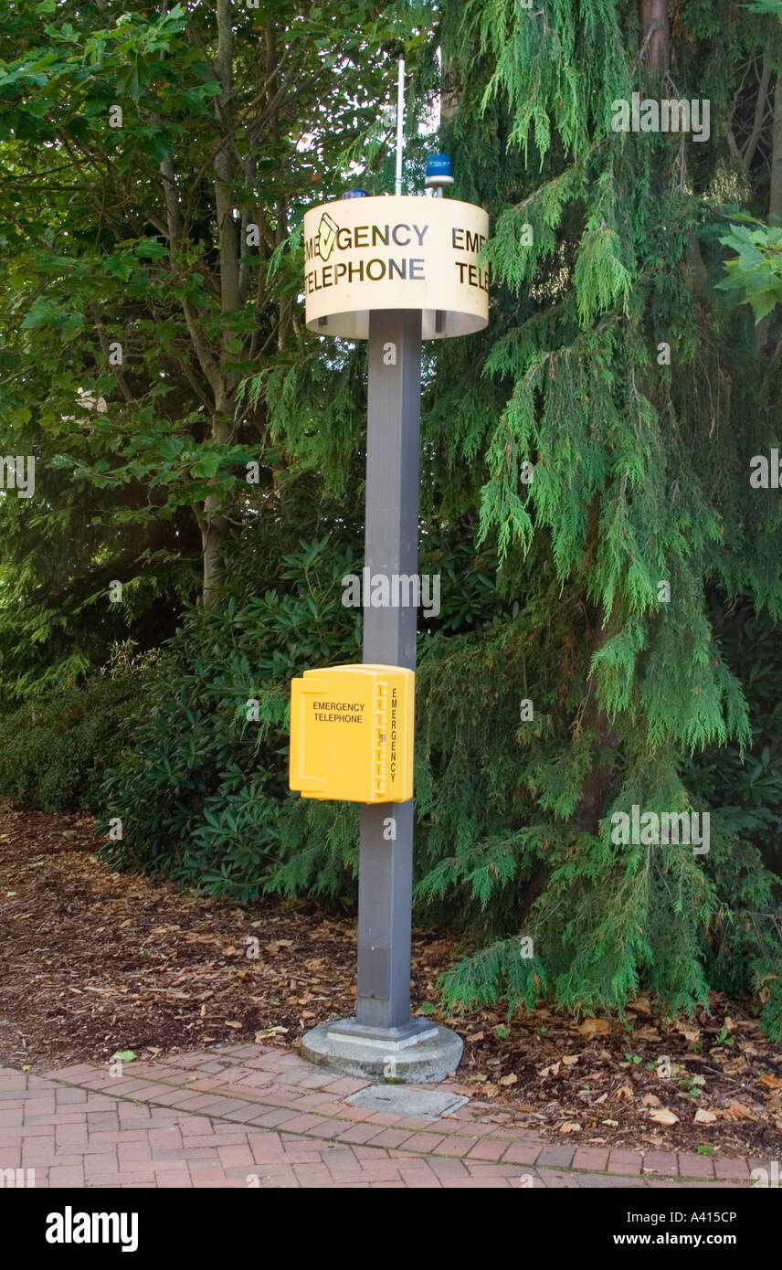 Emergency telephone post on campus Western Washington University ...