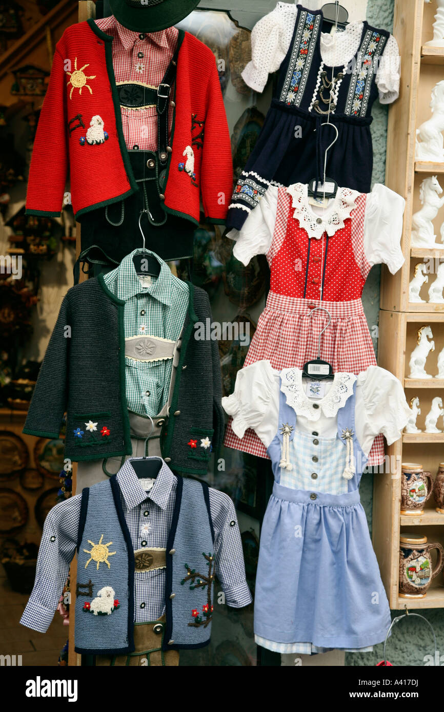 Store display of local children's ware in St.Wolfgang Austria Stock ...