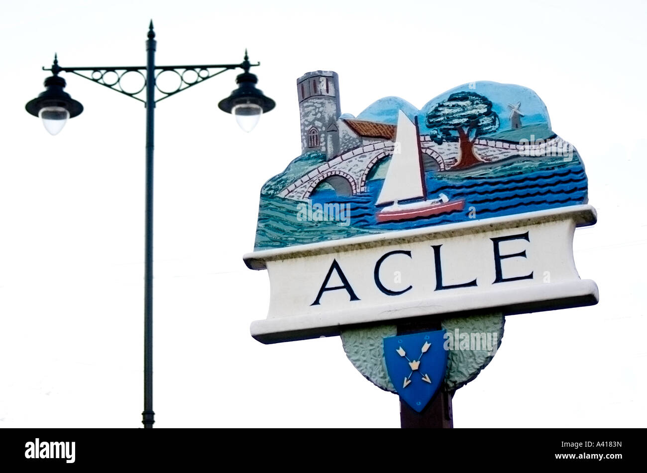 Acle village sign hi-res stock photography and images - Alamy