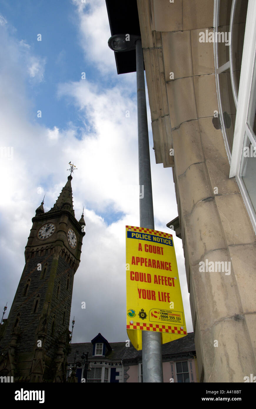 Law order crime prevention dyfed deterrent sign hi-res stock ...