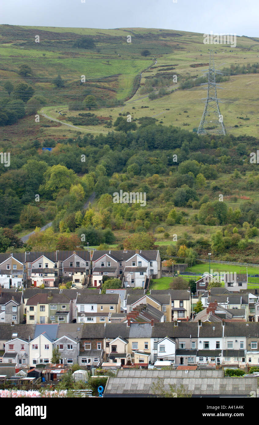 View over village of Aberfan where 144 people 116 of them children were ...