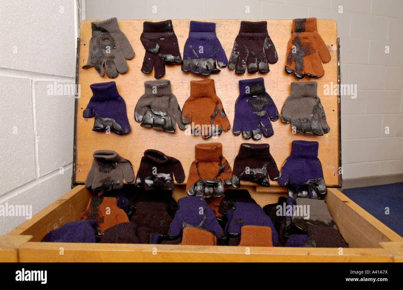 Installation by artist David Garner representing 144 people 116 of them ...