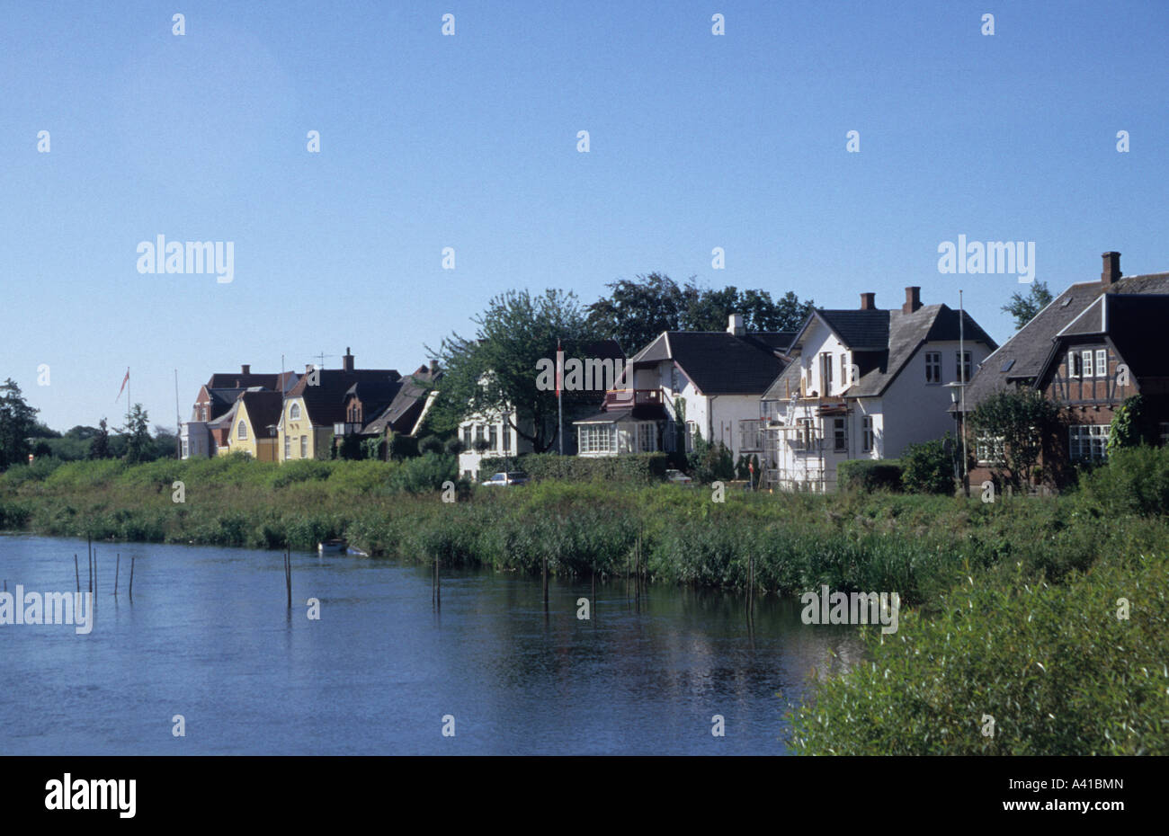 The river rRibe running through the town which takes its name Denmark ...