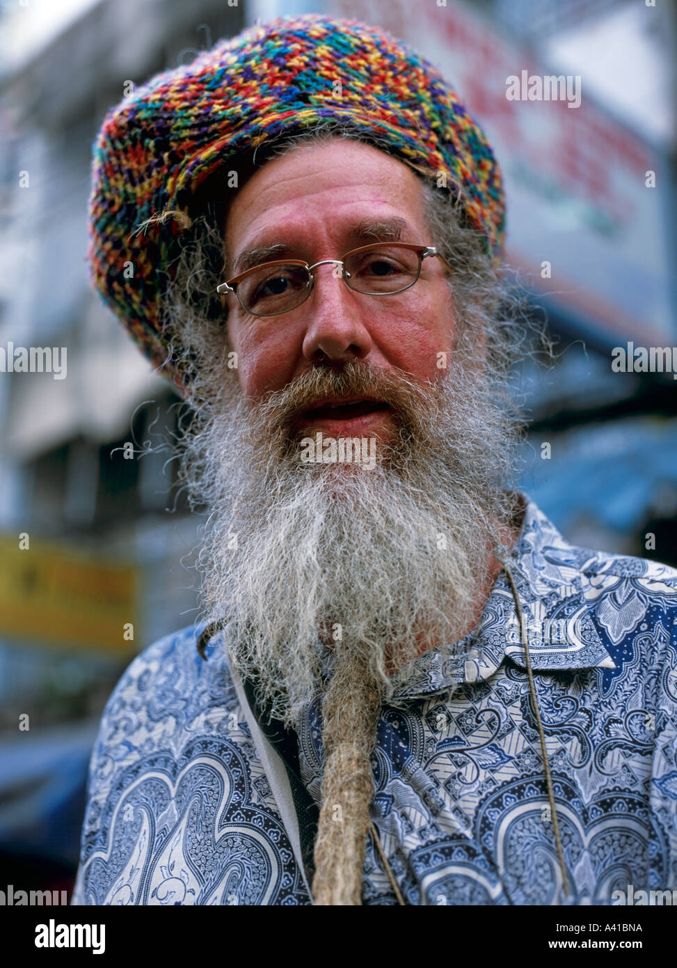 Old Hippie Khao San Road Bangkok Thailand South East Asia Stock Photo ...