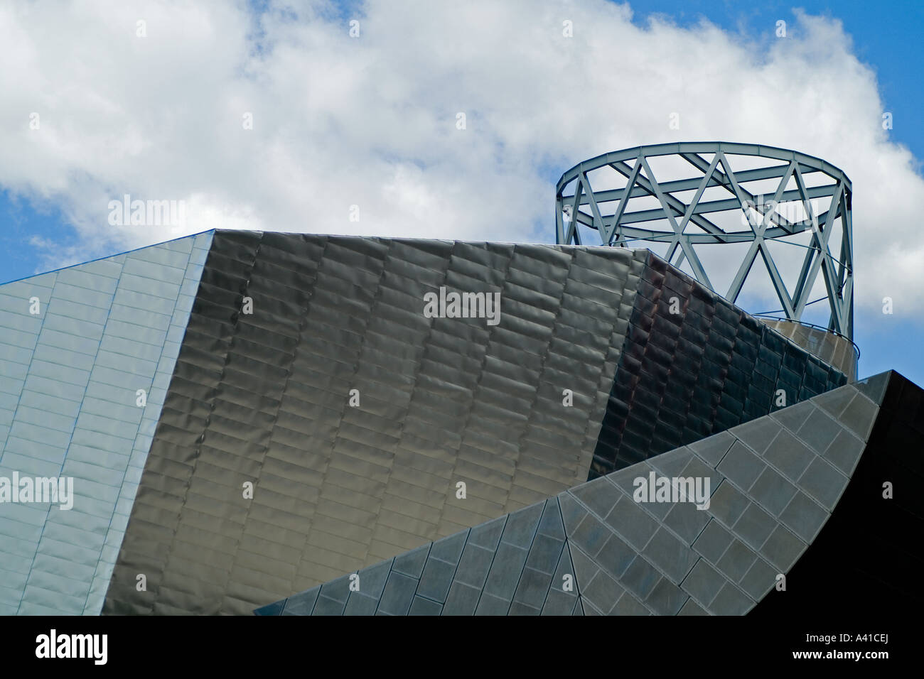 Steel Building Architecture at Salford Quays, Manchester Stock Photo ...