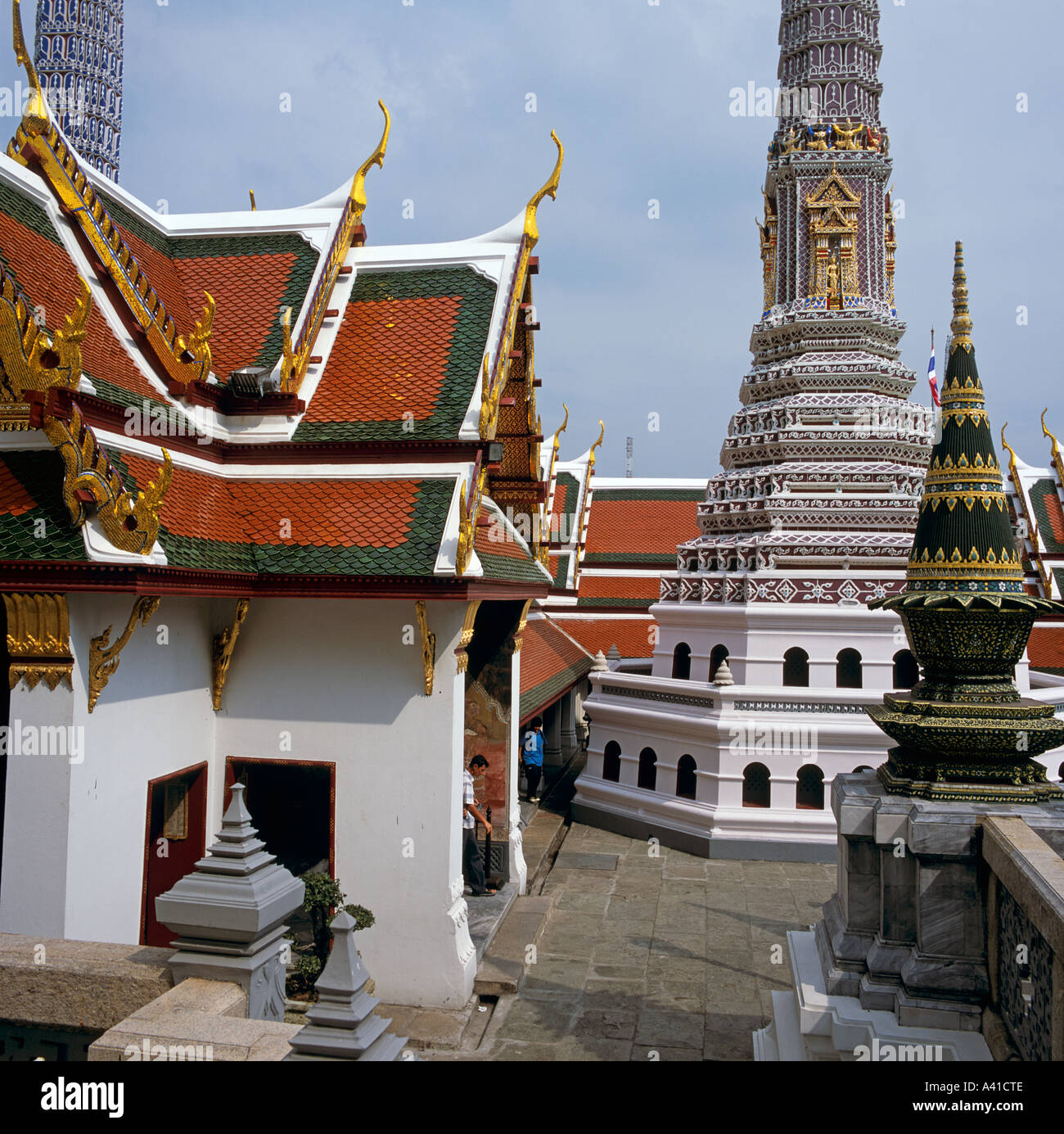 Buddhist Stupas At The Grand Palace Bangkok Thailand South East Asia ...