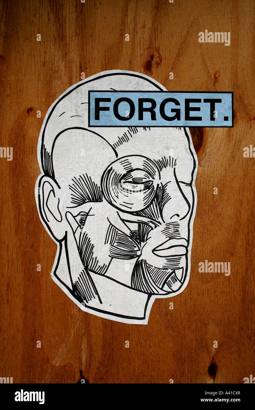 Sticker of head with tissue showing Stock Photo - Alamy