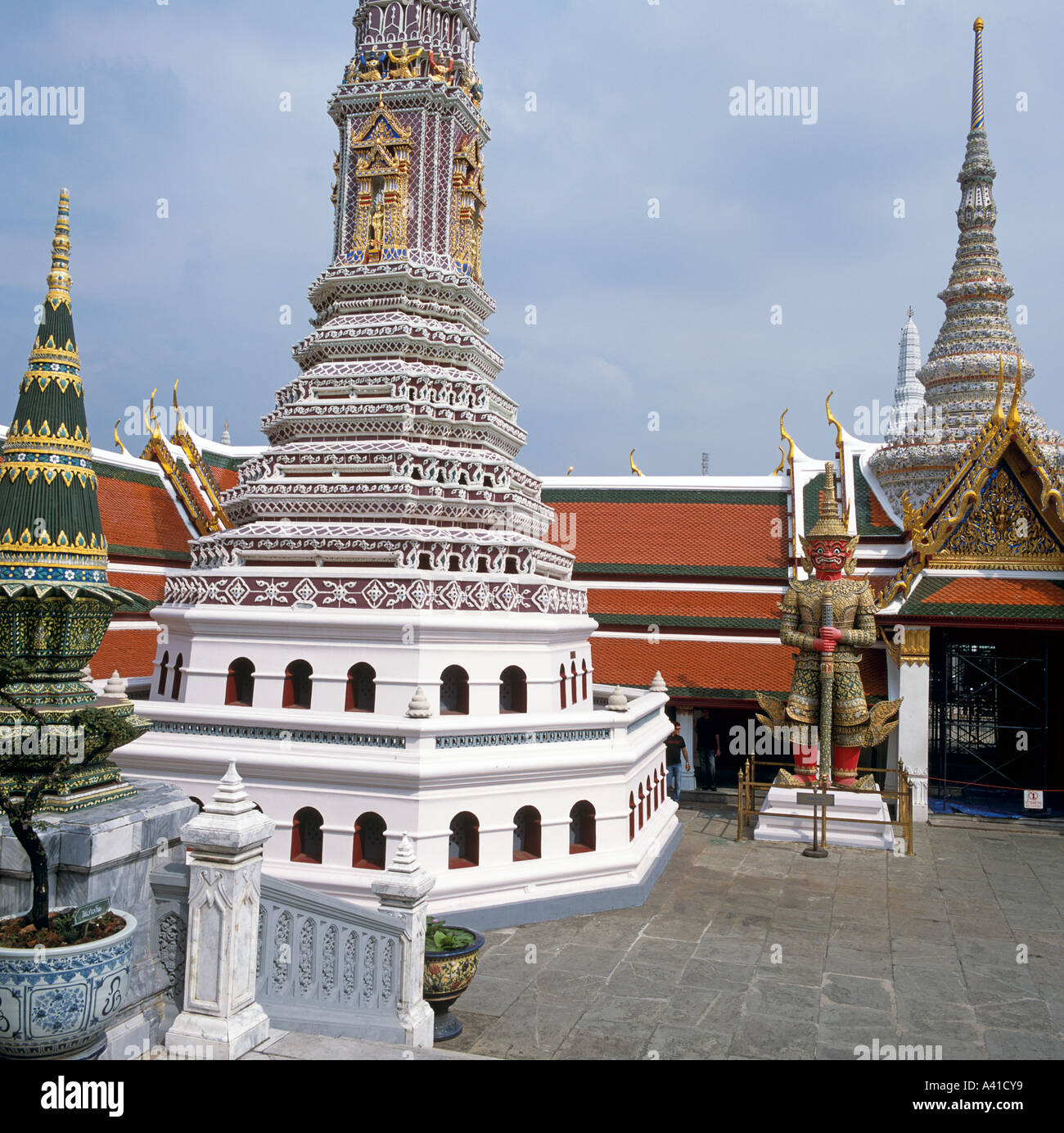 Stupas At The Grand Palace Bangkok Thailand South East Asia Stock Photo ...