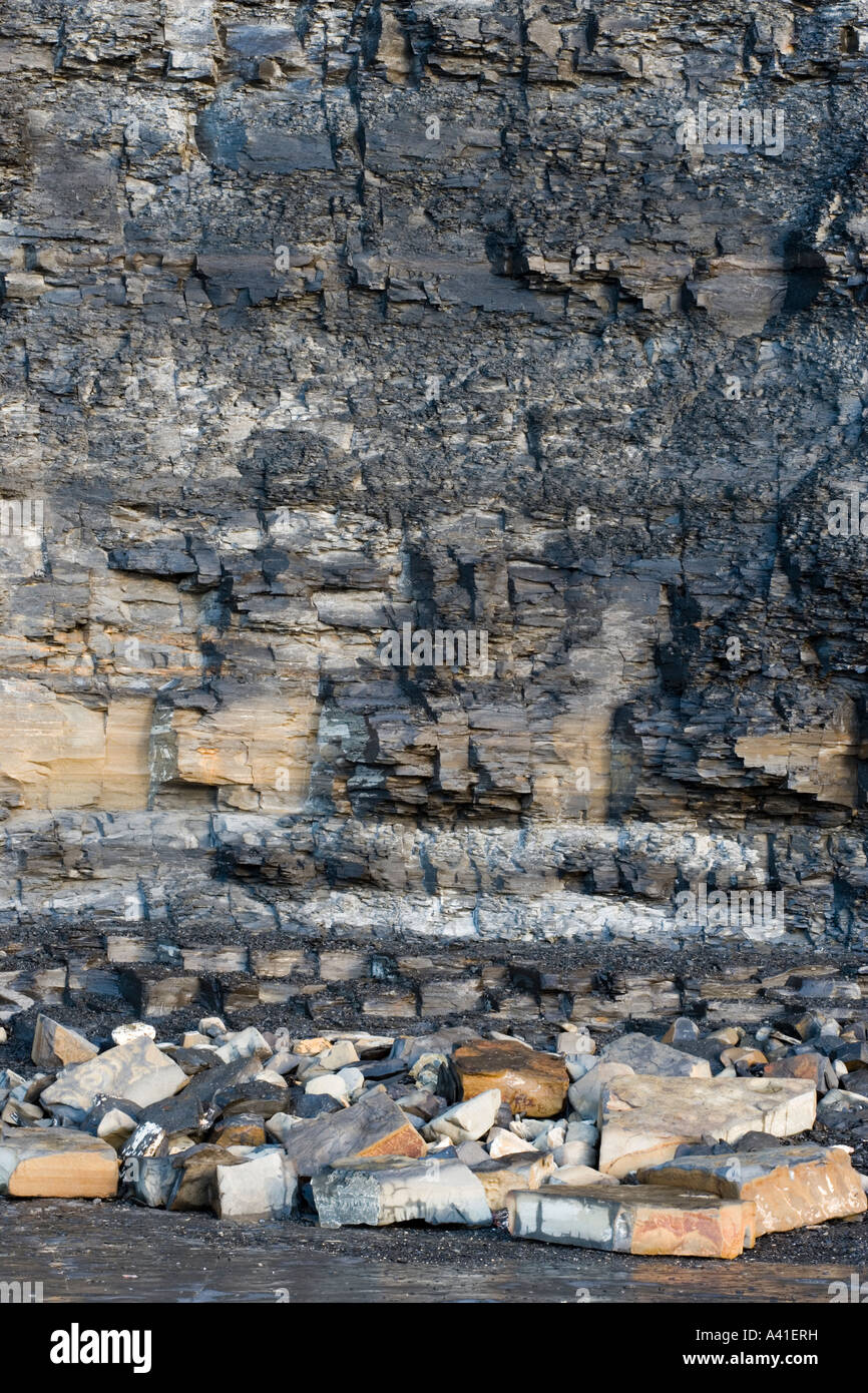 Crumbling cliff at Kimmeridge bay on the Dorset coast Stock Photo - Alamy