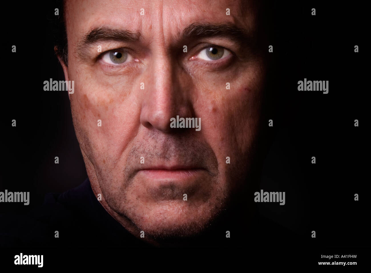 Close up portrait of weathered old man Stock Photo - Alamy