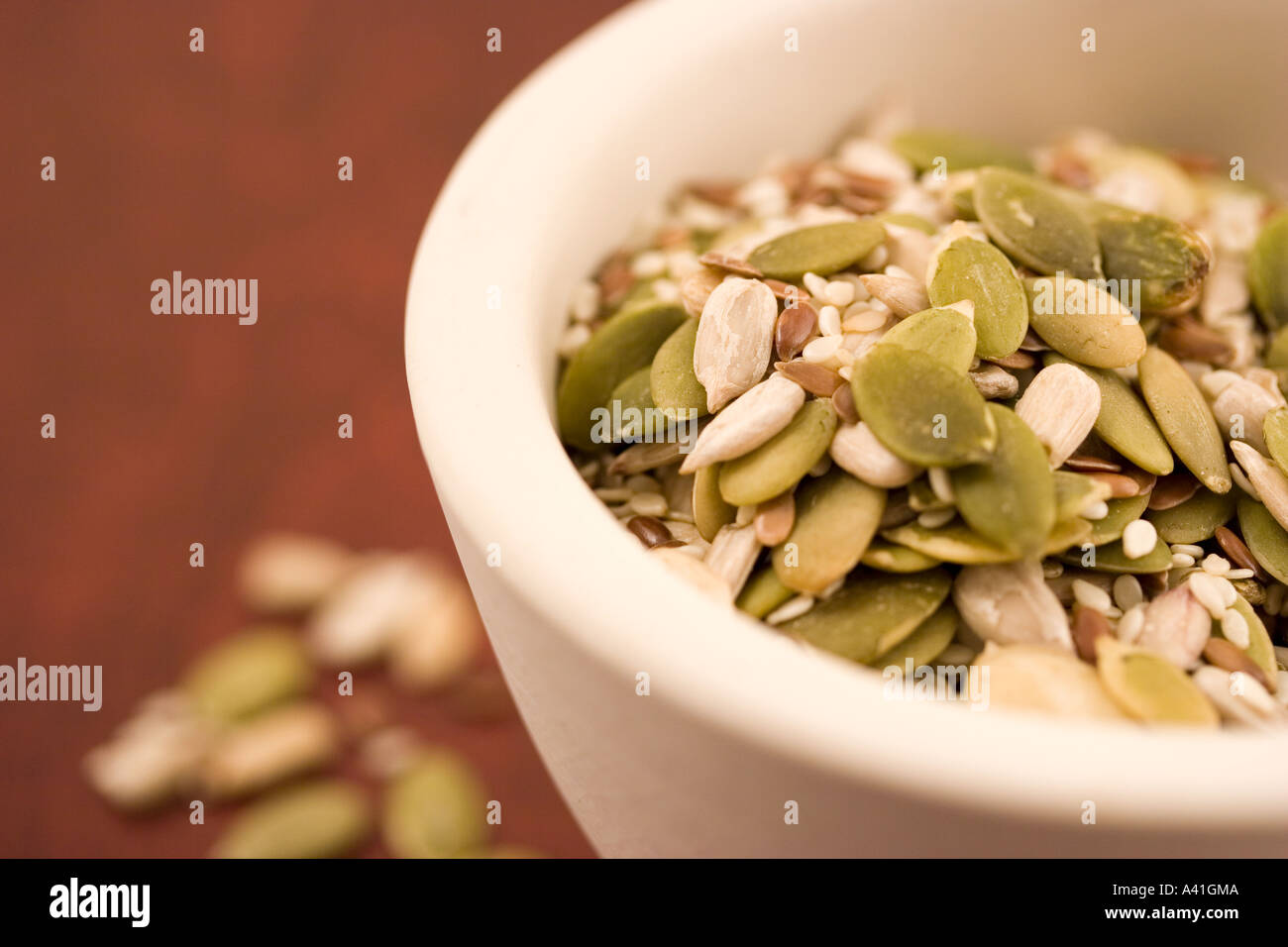 Mixture of healthy low GI seeds Stock Photo - Alamy