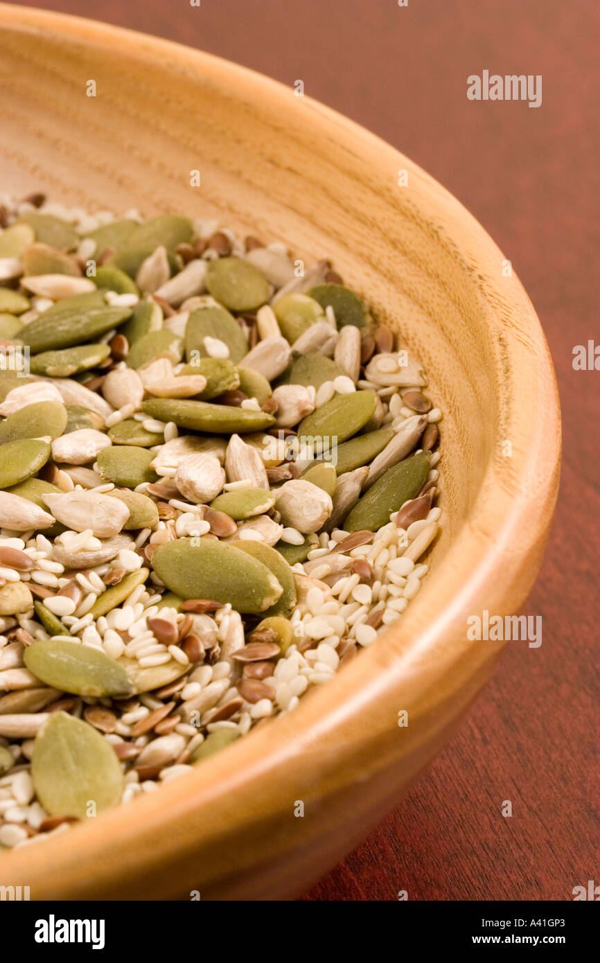 Mixture of healthy low GI seeds Stock Photo - Alamy