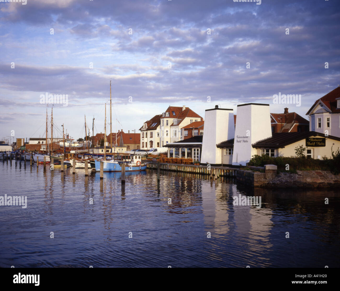 Harbour scene at Kerteminde Fyn island Denmark Stock Photo - Alamy