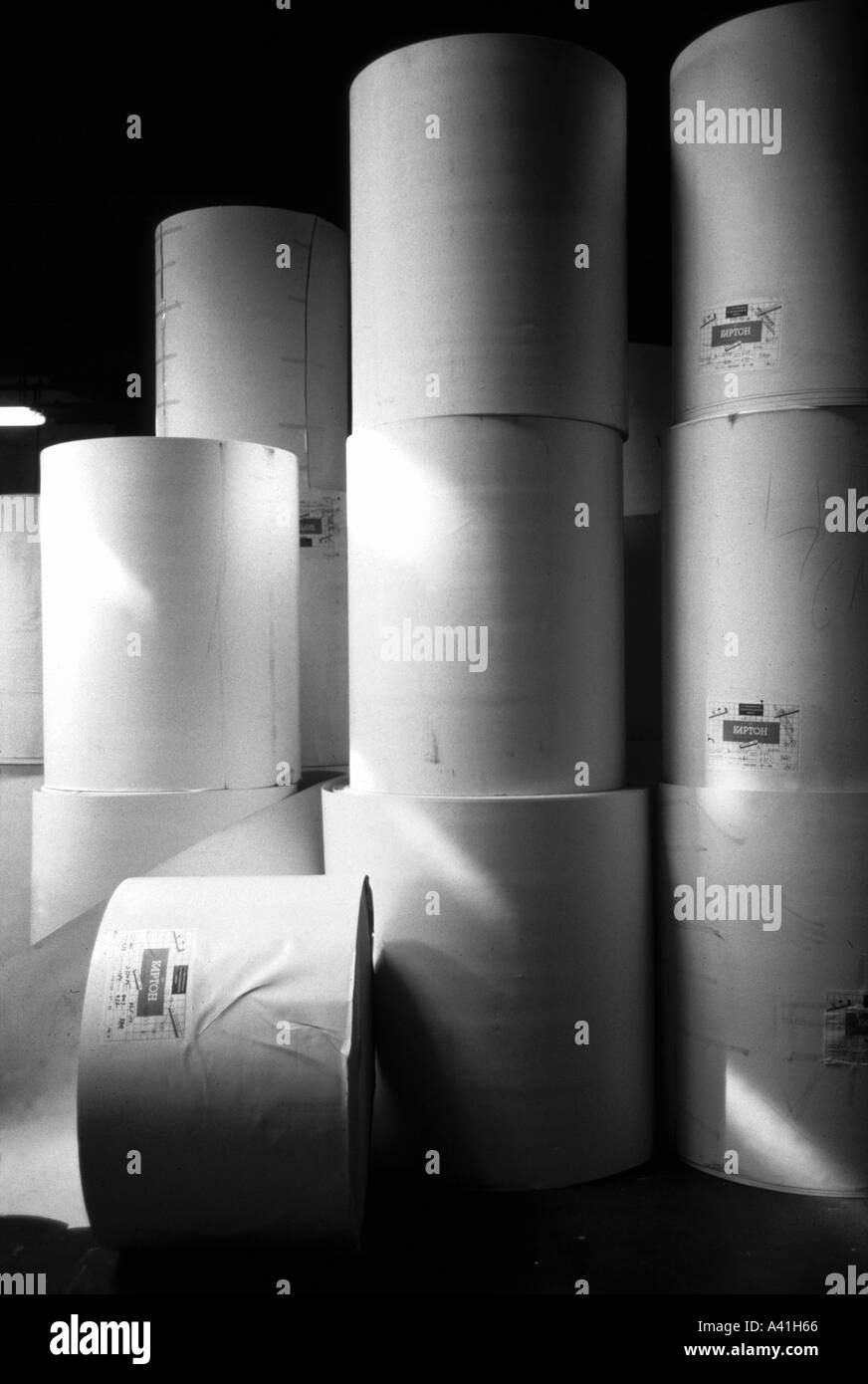 Paper producing factory Black and White Stock Photos & Images - Alamy