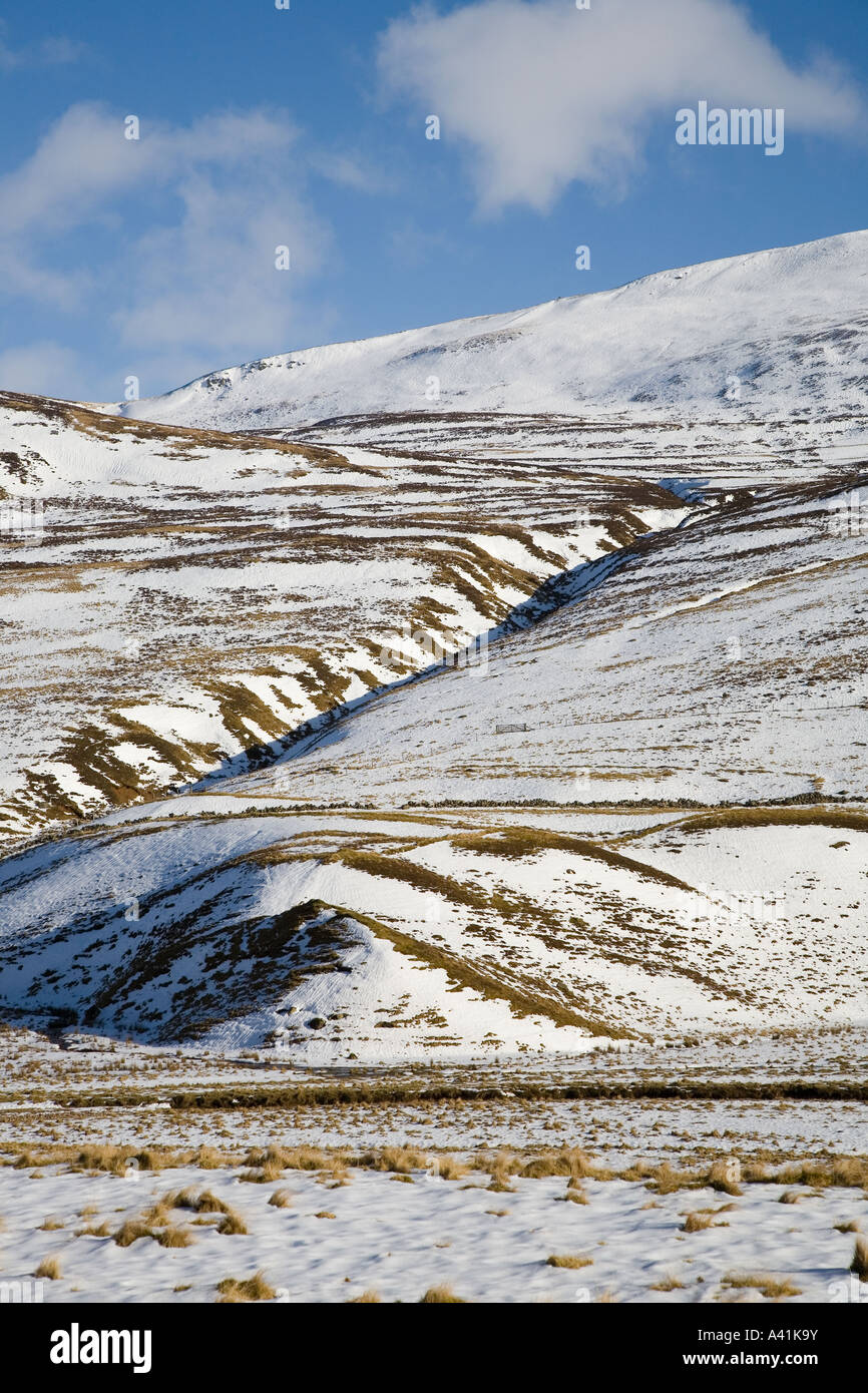Snow-covered Hummocky moraine glacial landscape. Scottish winter ... Snow-covered Hummocky moraine glacial landscape. Scottish winter ...